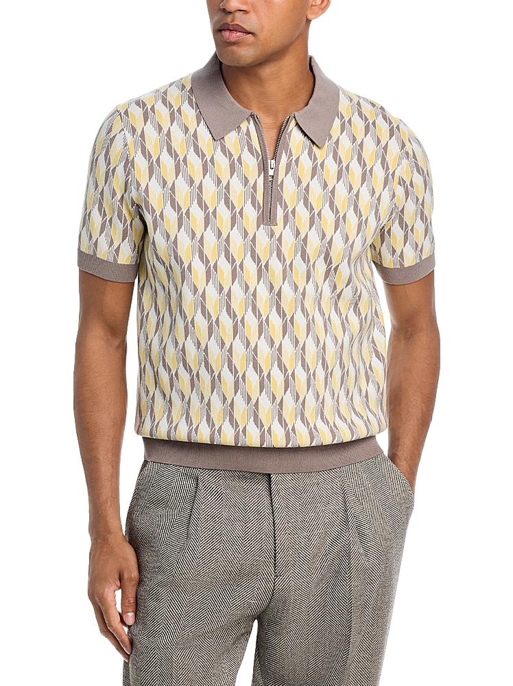 HUGO seomo regular fit patterned polo shirt